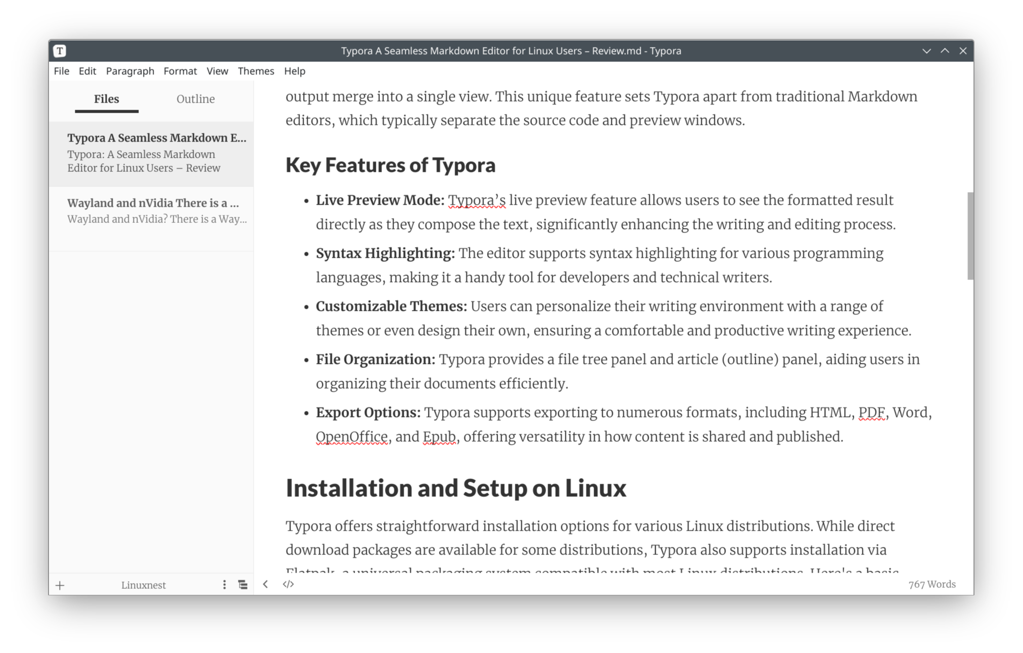 Typora: A Seamless Markdown Editor for Linux Users – Review - LINUX NEST